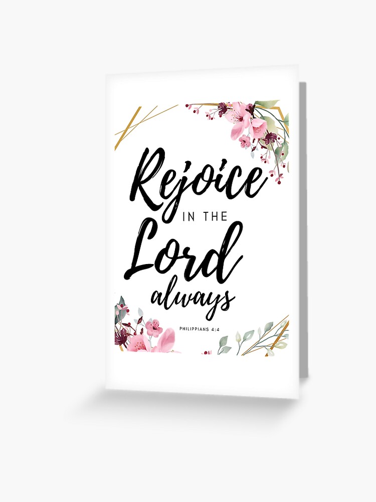 "Rejoice in The Lord Always Philippians 4:4 Bible Verse Wall Art ...