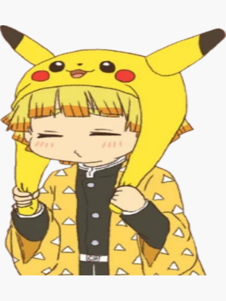 "zenitsu - zenitsu demon slayer - zenitsu cute" Sticker for Sale by ...