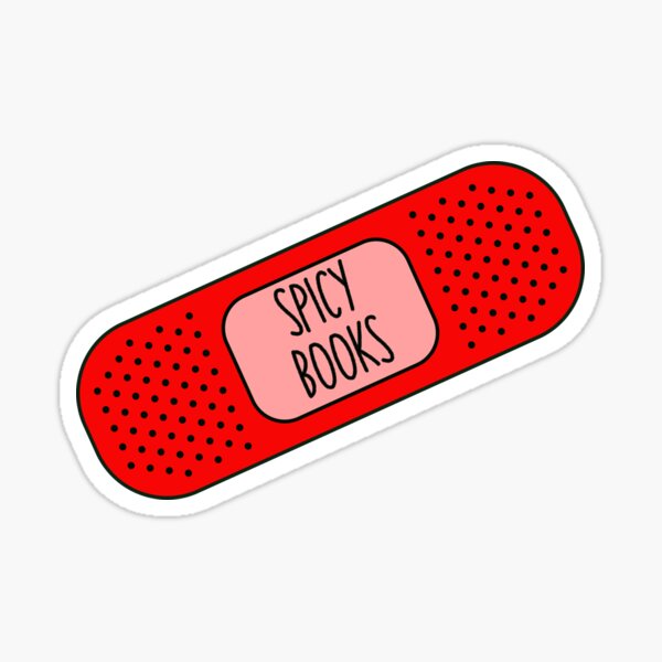 "Spicy books band aid" Sticker for Sale by brightnectarine | Redbubble