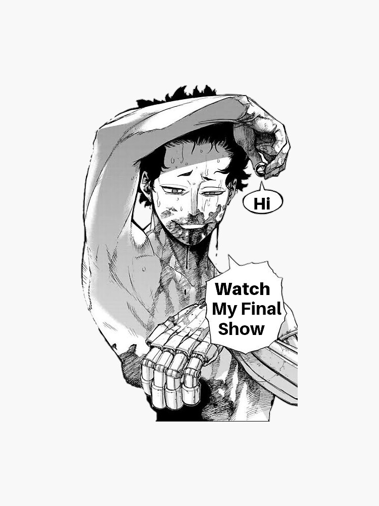 "Mr compress face reveal (my hero academia)" Sticker for Sale by AI ...