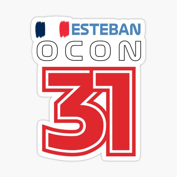 "Esteban Ocon 31 Alpine Formula One" Sticker for Sale by demhan | Redbubble