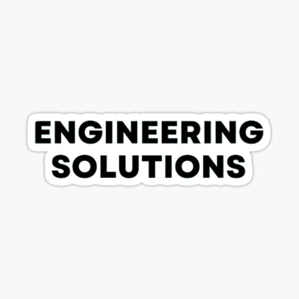 "Engineering Solutions" Sticker for Sale by MuzamilAhmed | Redbubble
