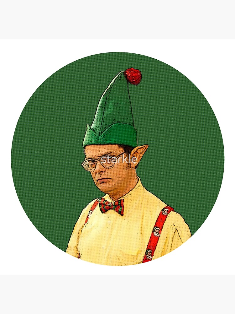 "DWIGHT SCHRUTE Christmas Elf The Office TV Show" Art Print by starkle ...