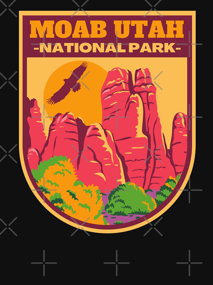 "Moab Utah National Park" T-shirt for Sale by retrotravelart ...
