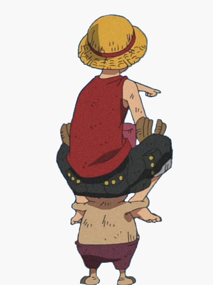 "Chopper Carrying Luffy Funny Moment" Sticker for Sale by navdeephada99 ...