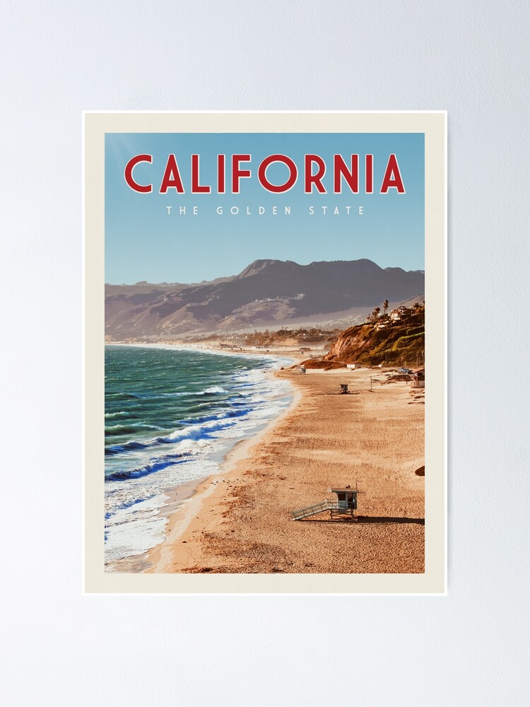 "California Vintage Travel Poster" Poster for Sale by Vintaprints-co ...