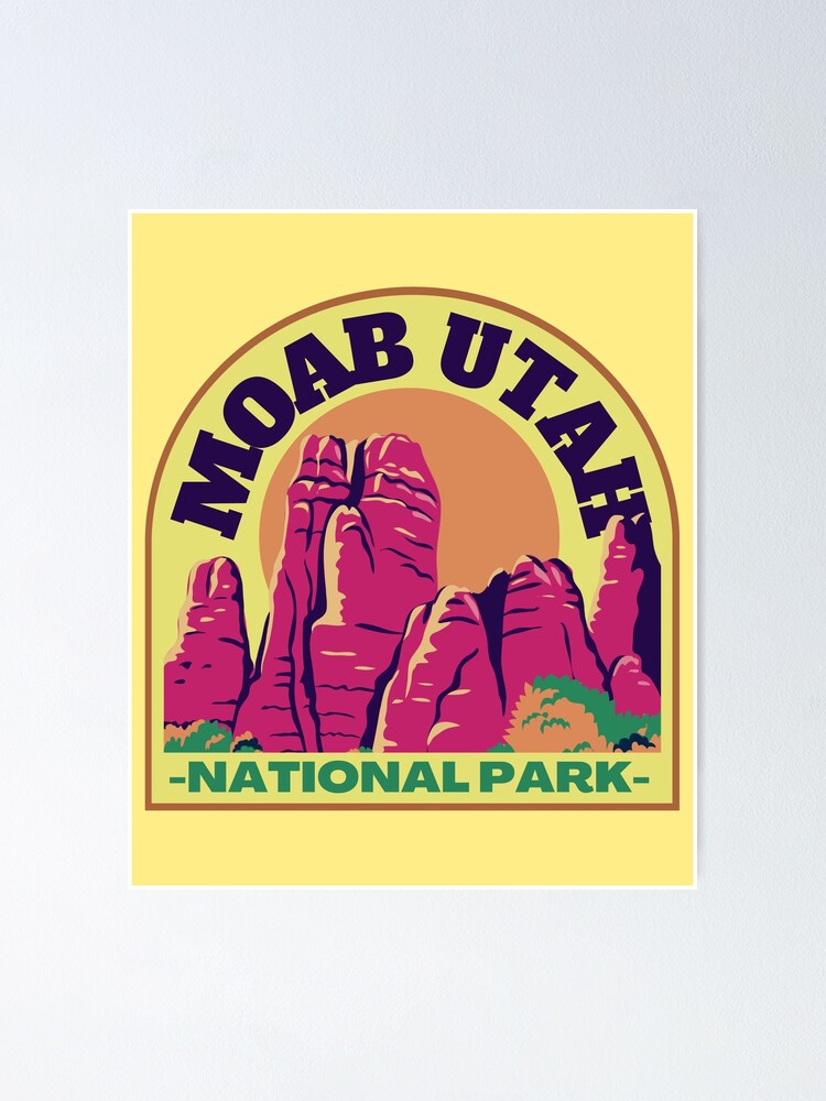 "Moab Utah National Park" Poster for Sale by retrotravelart | Redbubble