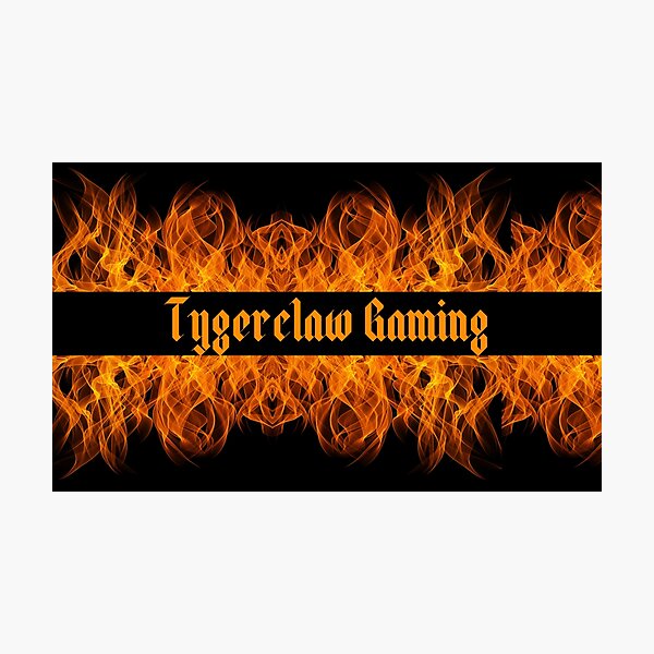 "Tygerclaw Gaming Fire Trail Logo" Photographic Print for Sale by ...