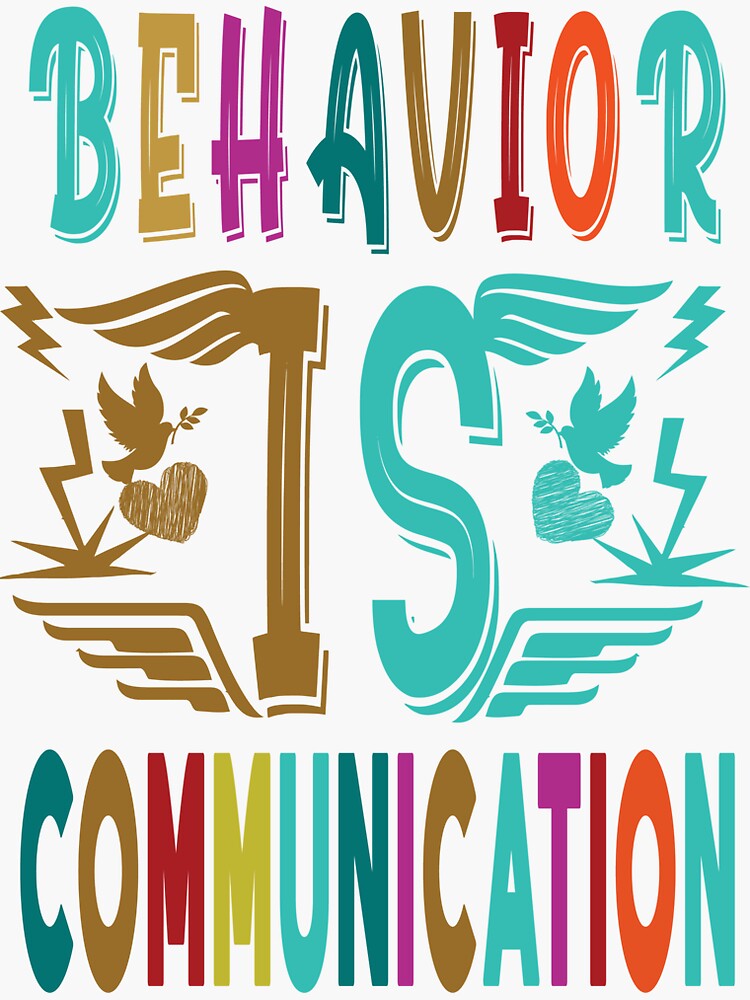 "Behavior Is Communication Sped Teacher Gift Teacher Gift Bcba" Sticker ...