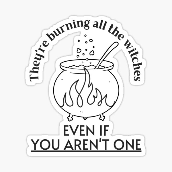 "They're Burning All The Witches" Sticker for Sale by MsGraphicaIllus ...