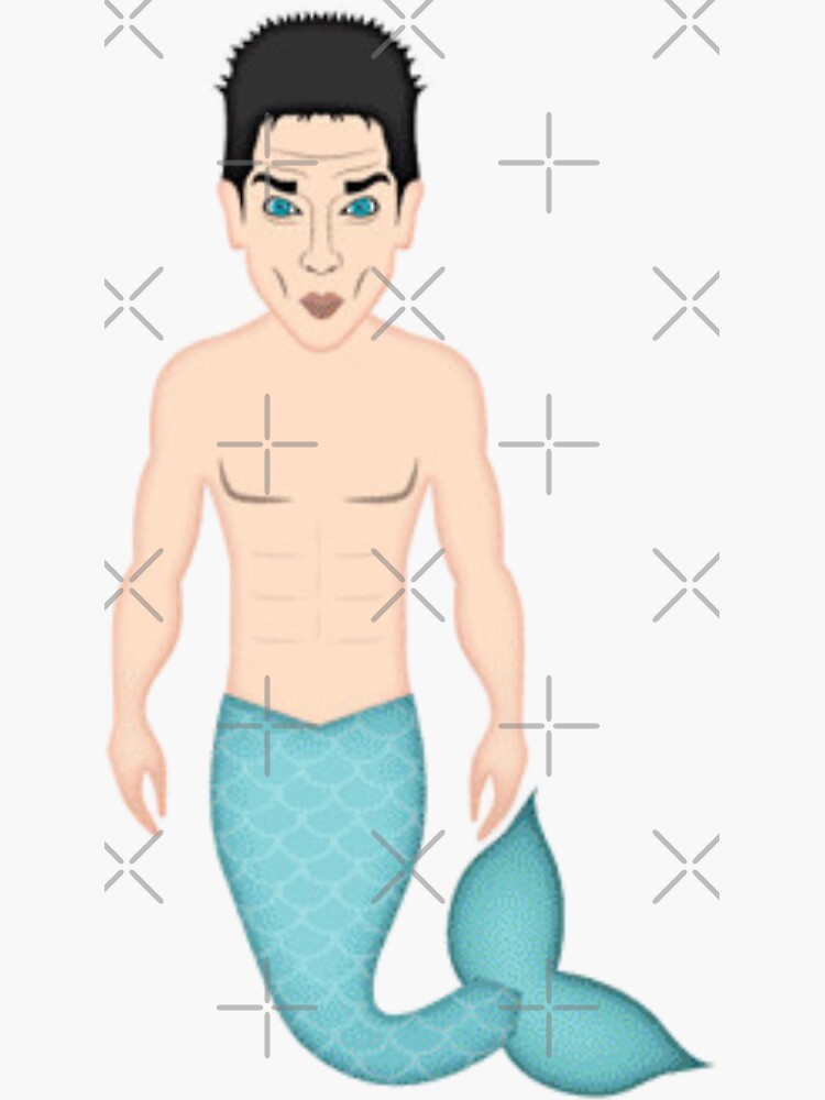 "Derek Zoolander mermaid" Sticker for Sale by TheDudeFrame | Redbubble