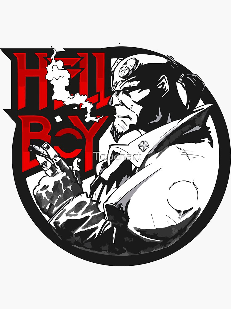 "HellBoy" Sticker for Sale by Touchart | Redbubble