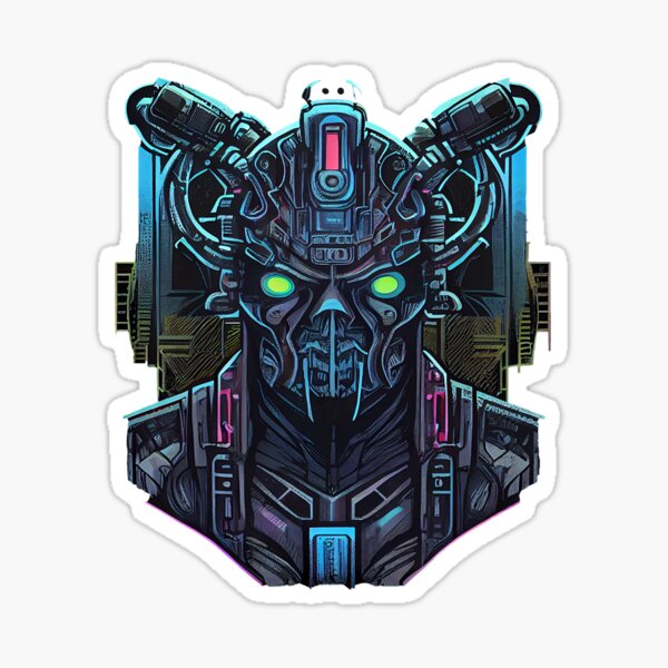 "Cyber head" Sticker for Sale by Watzek | Redbubble
