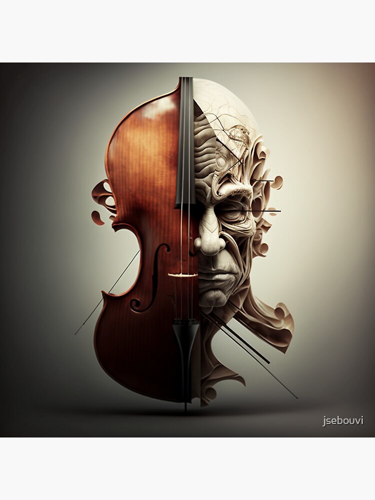 "cello man" Sticker for Sale by jsebouvi | Redbubble