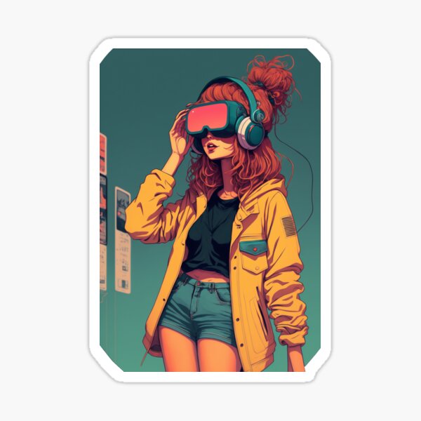 "Exploring the metaverse" Sticker for Sale by flowinglobe | Redbubble