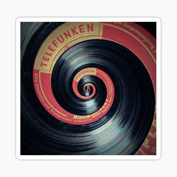 "Vinyl Spiral" Sticker for Sale by bullispace | Redbubble