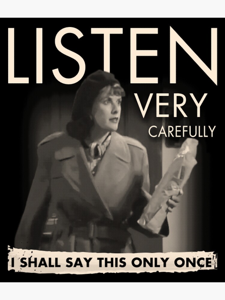 "Listen Very Carefully" Sticker for Sale by kostjuk | Redbubble