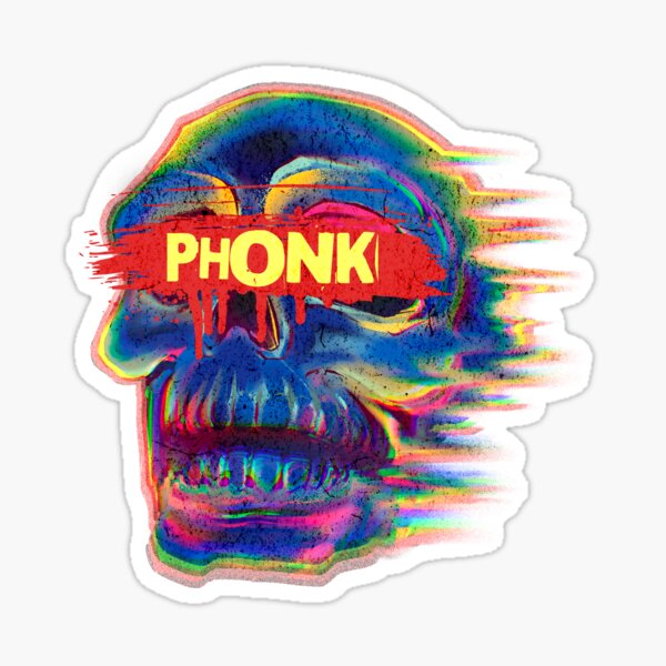 "Phonk Music Skull" Sticker for Sale by MasterKlaw | Redbubble