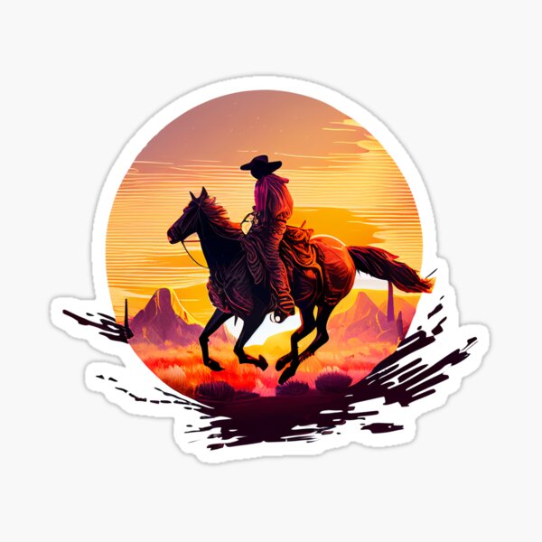 "Cowboy Rodeo" Sticker for Sale by KittyCat08 | Redbubble