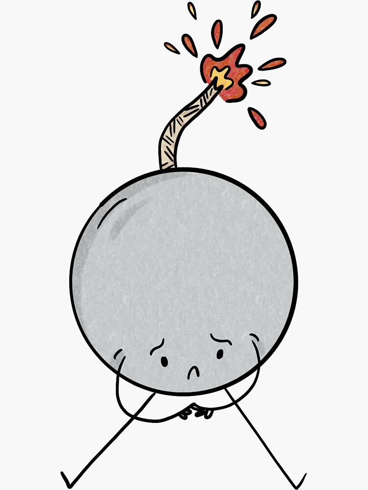 "Ticking Time Bomb Sticker" Sticker for Sale by kayanko | Redbubble