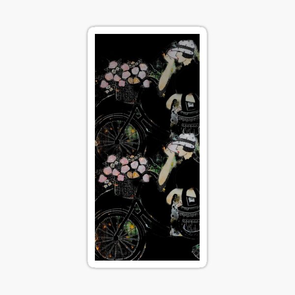 "Girl with bike" Sticker for Sale by CGoralArtworks | Redbubble