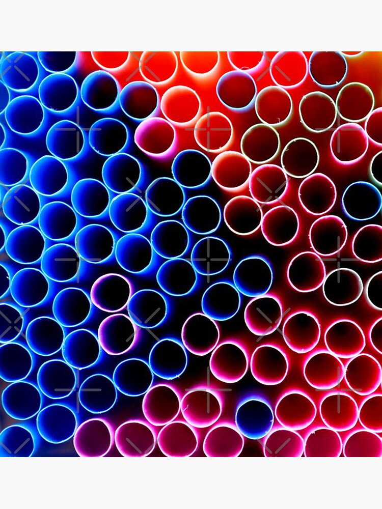 "Brightly coloured drinking straws close together." Sticker for Sale by ...