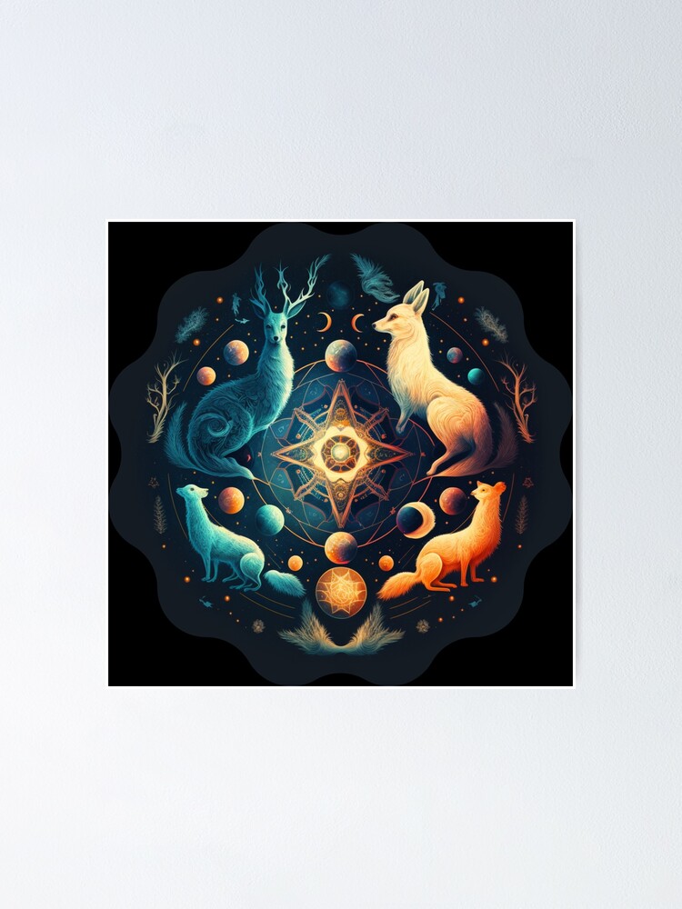 "Pattern of birds animal insects fish flower solar system mysterious ...