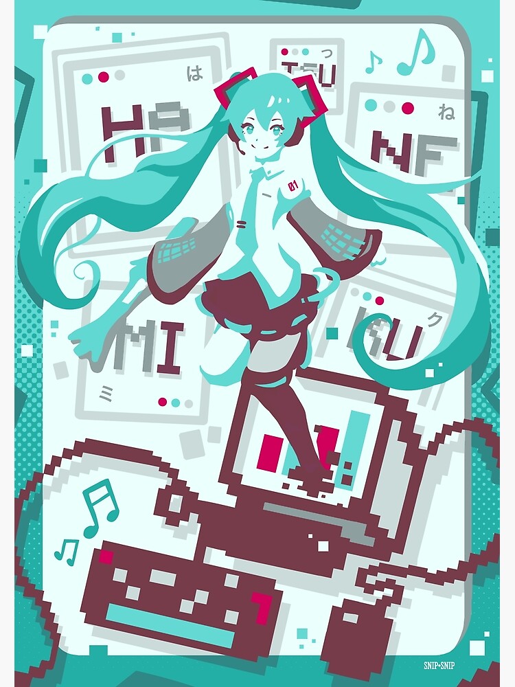"Hatsune Miku" Poster for Sale by SnipSnipArt | Redbubble