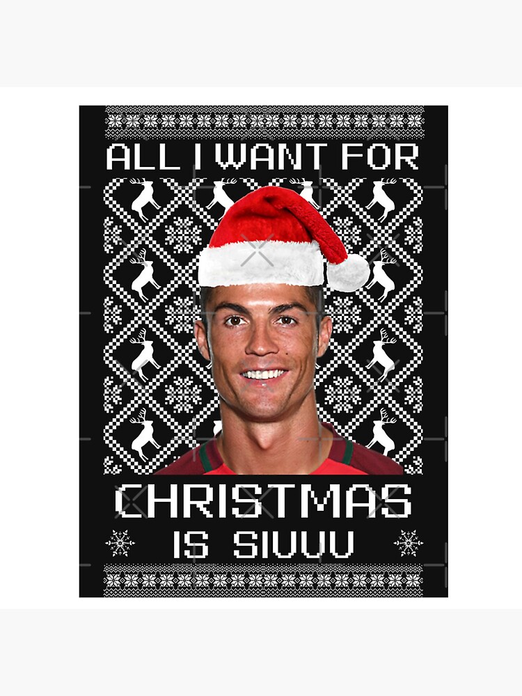 "cristiano ronaldo siuuu funny christmas" Sticker for Sale by ridaninja ...
