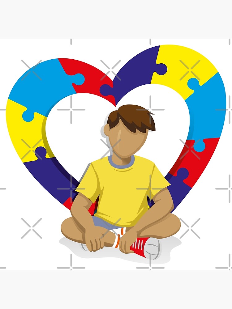"Autism Spectrum Disorder child with support symbol. Ideal for ...