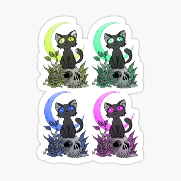 "The Four Life Stages of a Cat" Sticker for Sale by ValdemirSouza ...