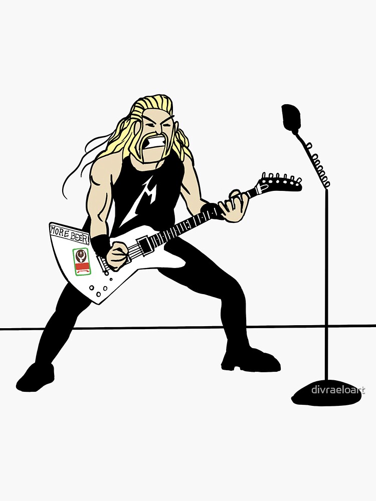 "Heavy Metal Rocker" Sticker for Sale by divraeloart | Redbubble