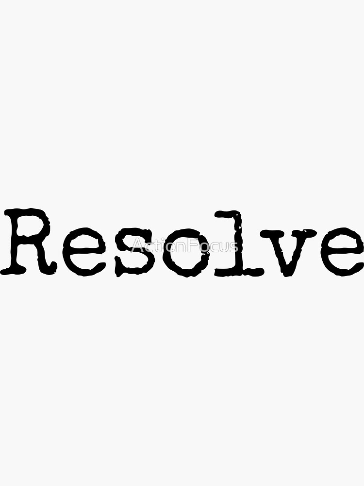 "Resolve - Motivational Word of the Year" Sticker for Sale by ...
