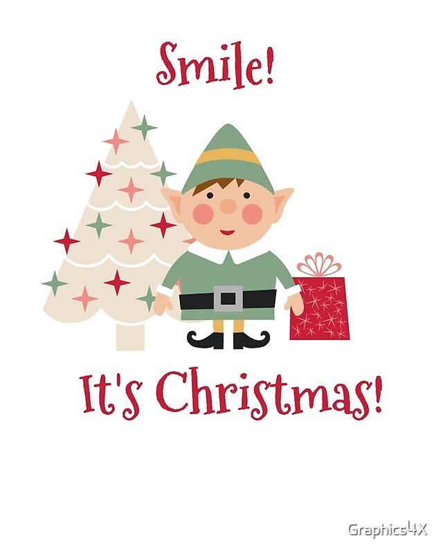 "Smile! It's Christmas! T-shirt Alabaster Snowball Present" by awmcdani ...