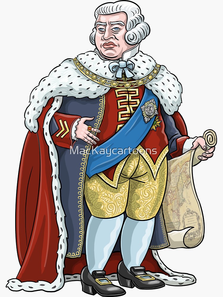 "King George III (Design 2)" Sticker for Sale by MacKaycartoons | Redbubble