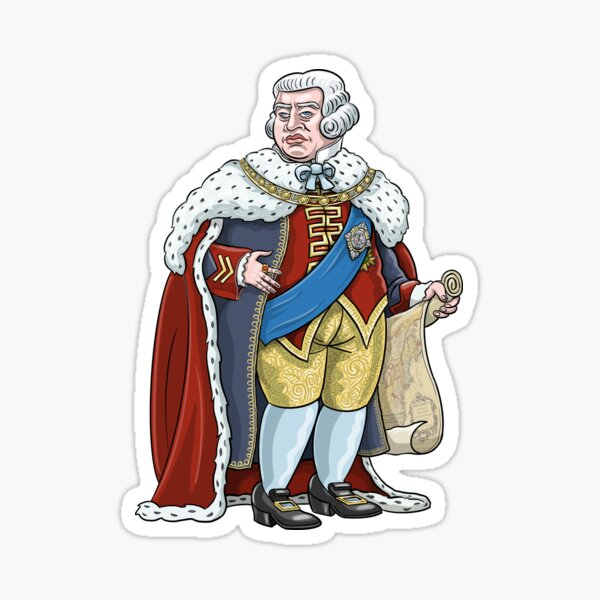 "King George III (Design 2)" Sticker for Sale by MacKaycartoons | Redbubble