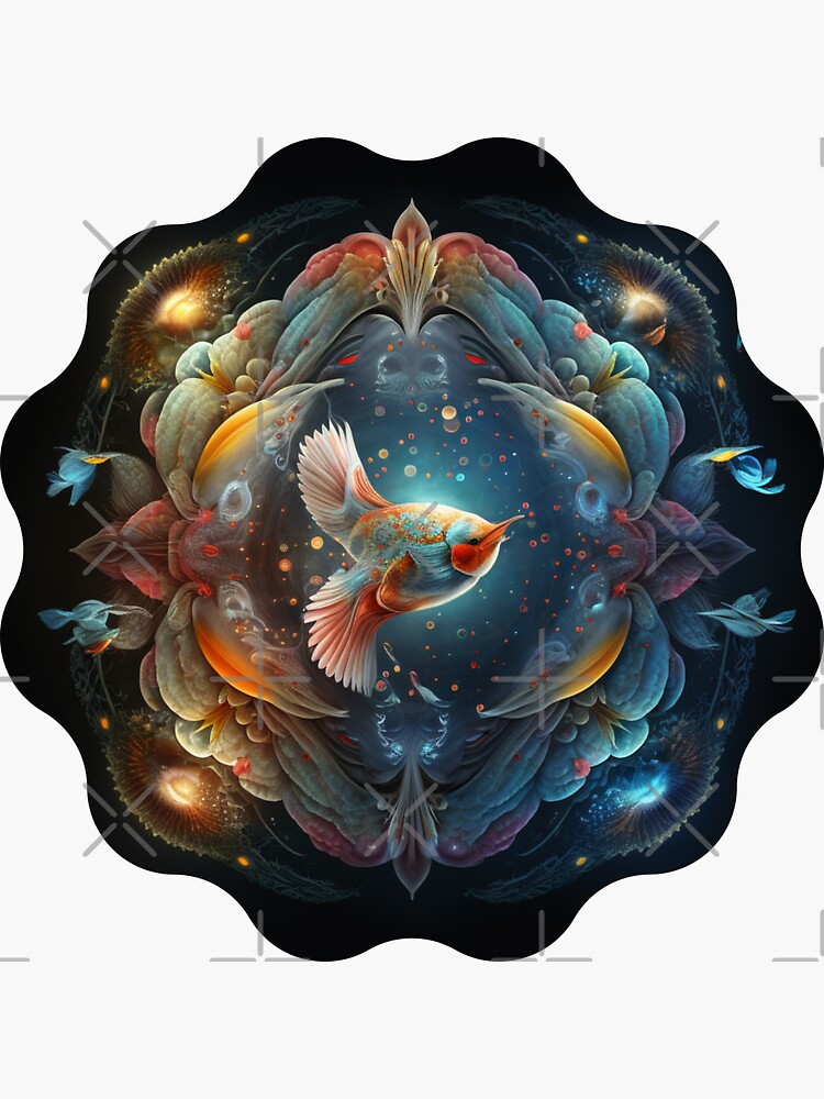 "Pattern of birds animal insects fish flower solar system mysterious ...