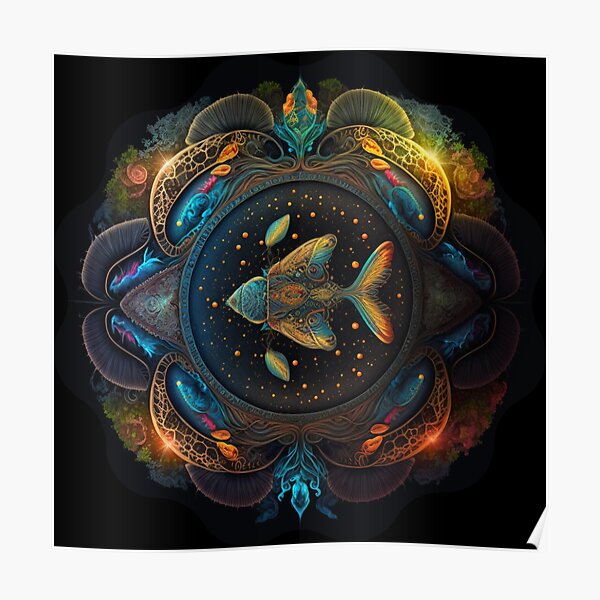 "Pattern of birds animal insects fish flower solar system mysterious ...