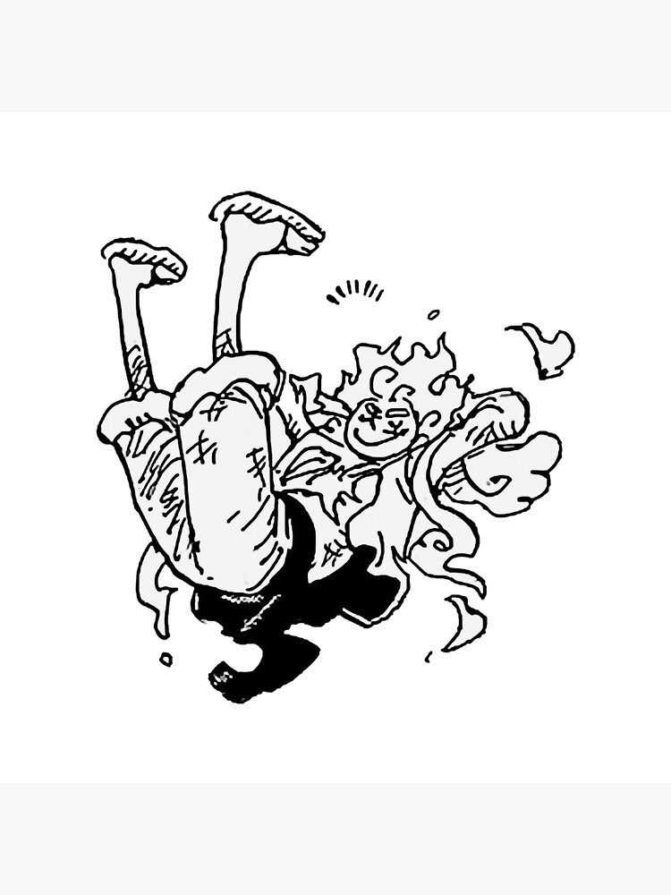 "Luffy Gear5 Floating In Air Essential" Art Board Print for Sale by ...