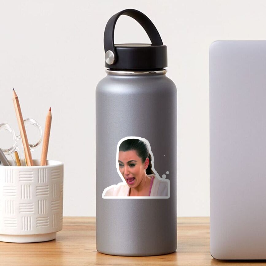 "Kim K Crying Face" Sticker for Sale by maddiepeacock | Redbubble