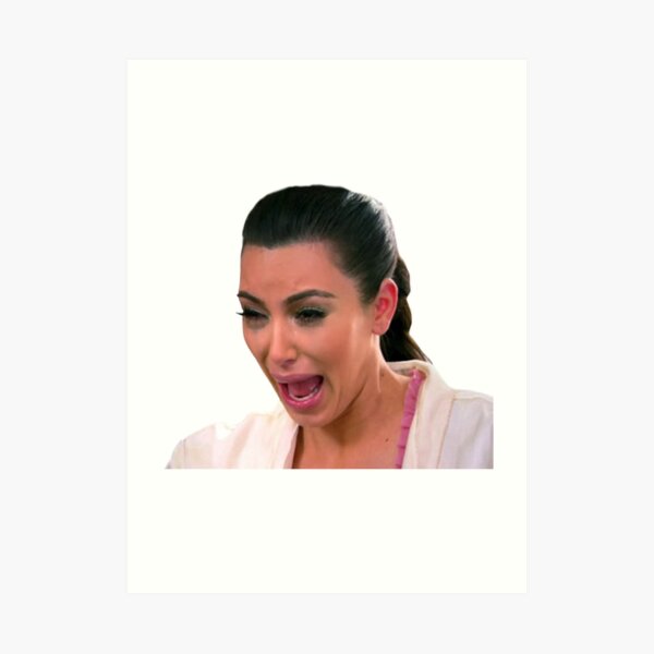 "Kim K Crying Face" Art Print for Sale by maddiepeacock | Redbubble