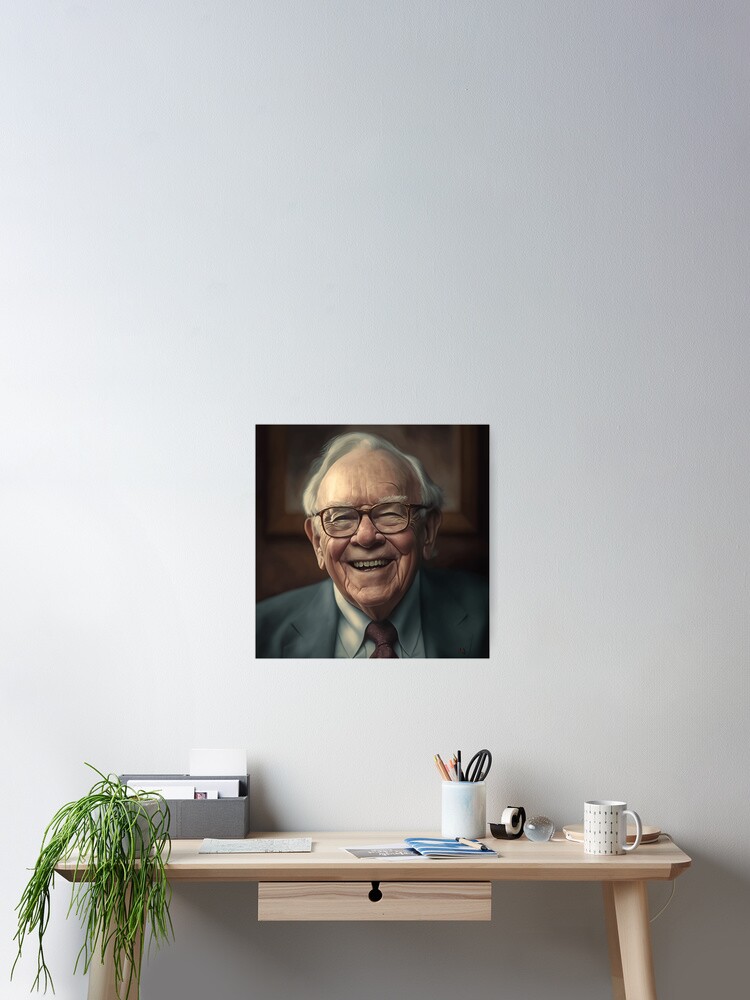 "Warren Buffett Smile" Poster for Sale by CyberYogi | Redbubble
