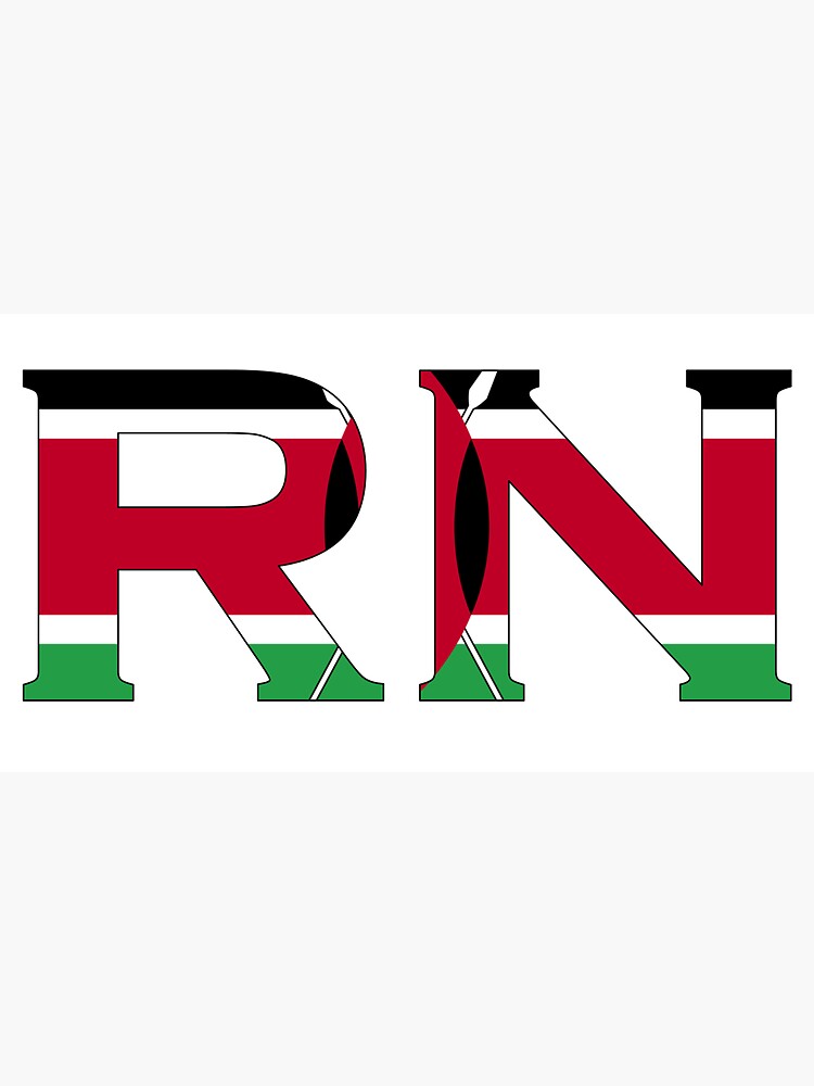 "Kenyan RN Logo" Sticker for Sale by MixedMaleNurse | Redbubble