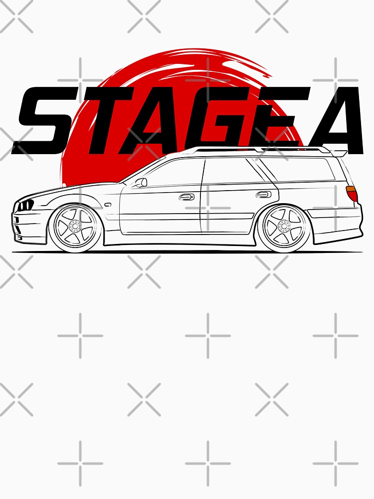 "JDM Stagea Station Wagon Racing" T-shirt for Sale by goldentuners ...