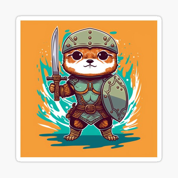 "Otter Knight" Sticker for Sale by Stickapom | Redbubble