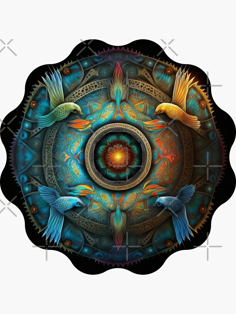 "Pattern of birds animal insects fish flower solar system mysterious ...