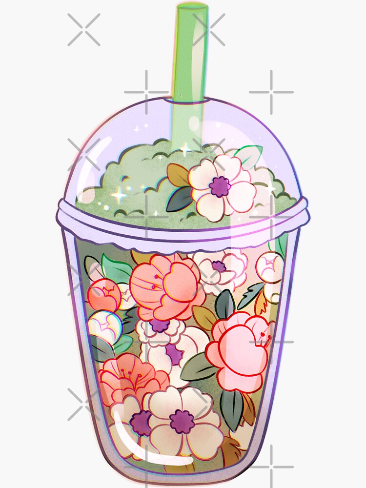 "Aesthetic Bubble Tea, Galaxy , Drink sticker" Sticker for Sale by ...