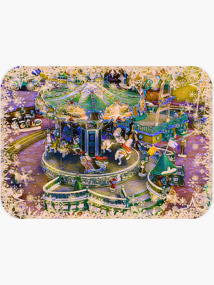 "Toy Carousel" Sticker for Sale by RivehArt | Redbubble