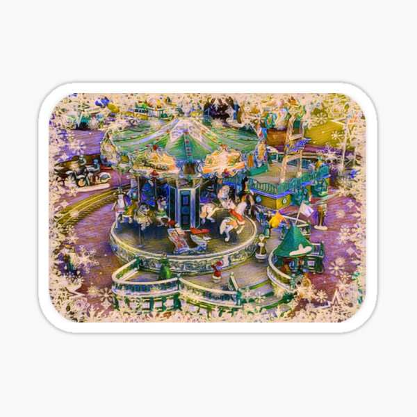 "Toy Carousel" Sticker for Sale by RivehArt | Redbubble