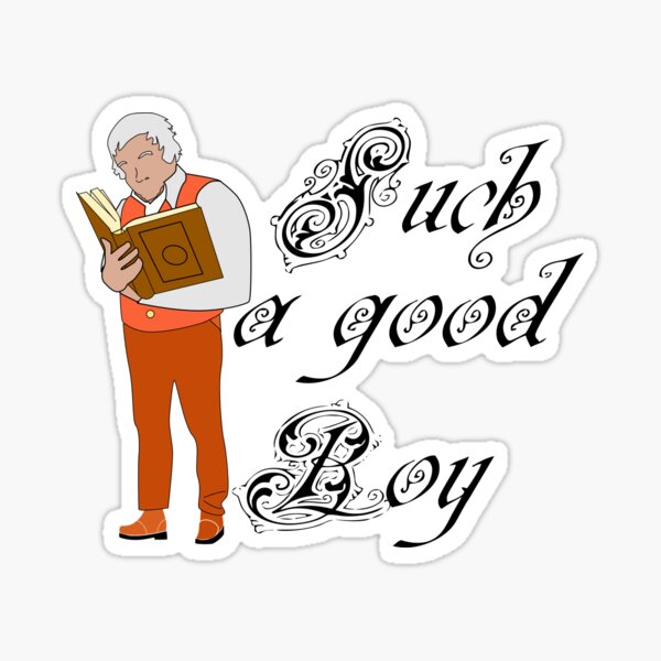 "Such a Good Boy " Sticker for Sale by trainedspade | Redbubble